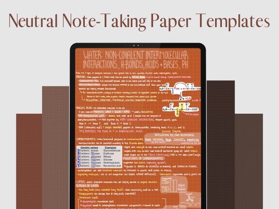 Neutral Note-taking Templates Goodnotes Notability Ipad - Etsy