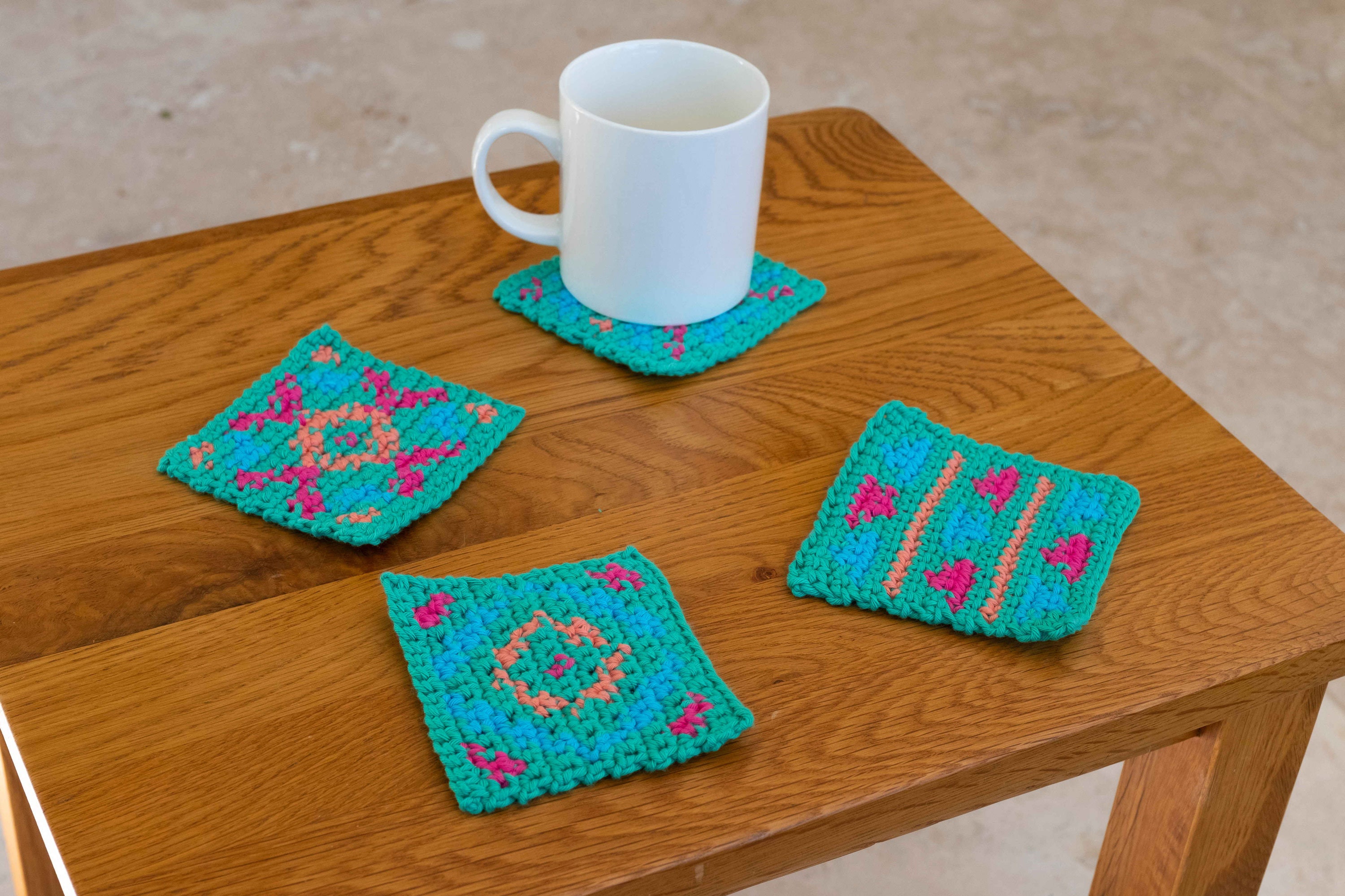 Aztec Coaster Patterns Crochet Tapestry Intarsia - Etsy