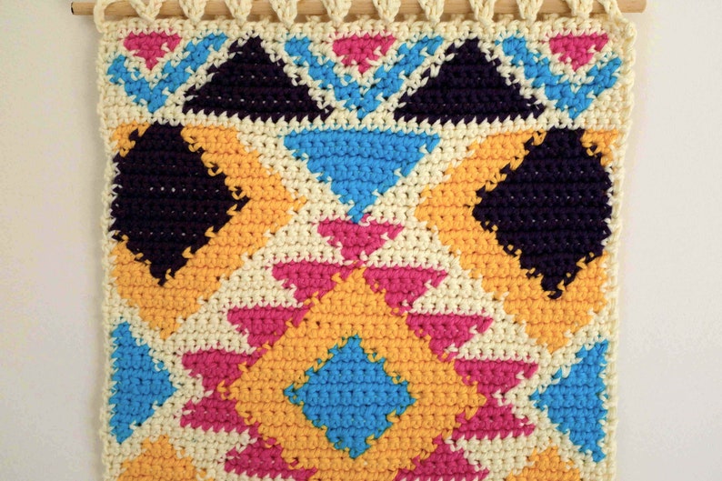 Aztec Crochet Wall Art Hanging Pattern Intarsia Pattern - Etsy