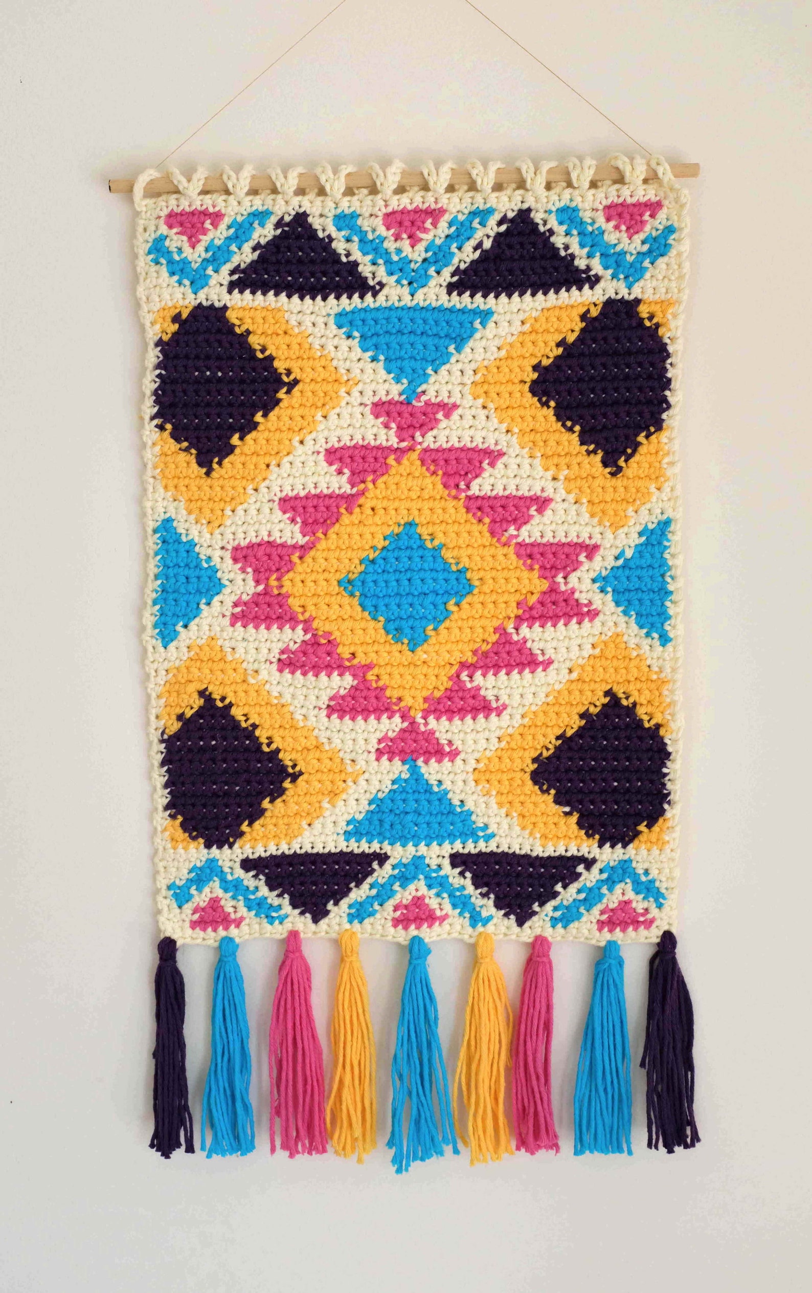 Aztec Crochet Wall Art Hanging Pattern Intarsia Pattern - Etsy