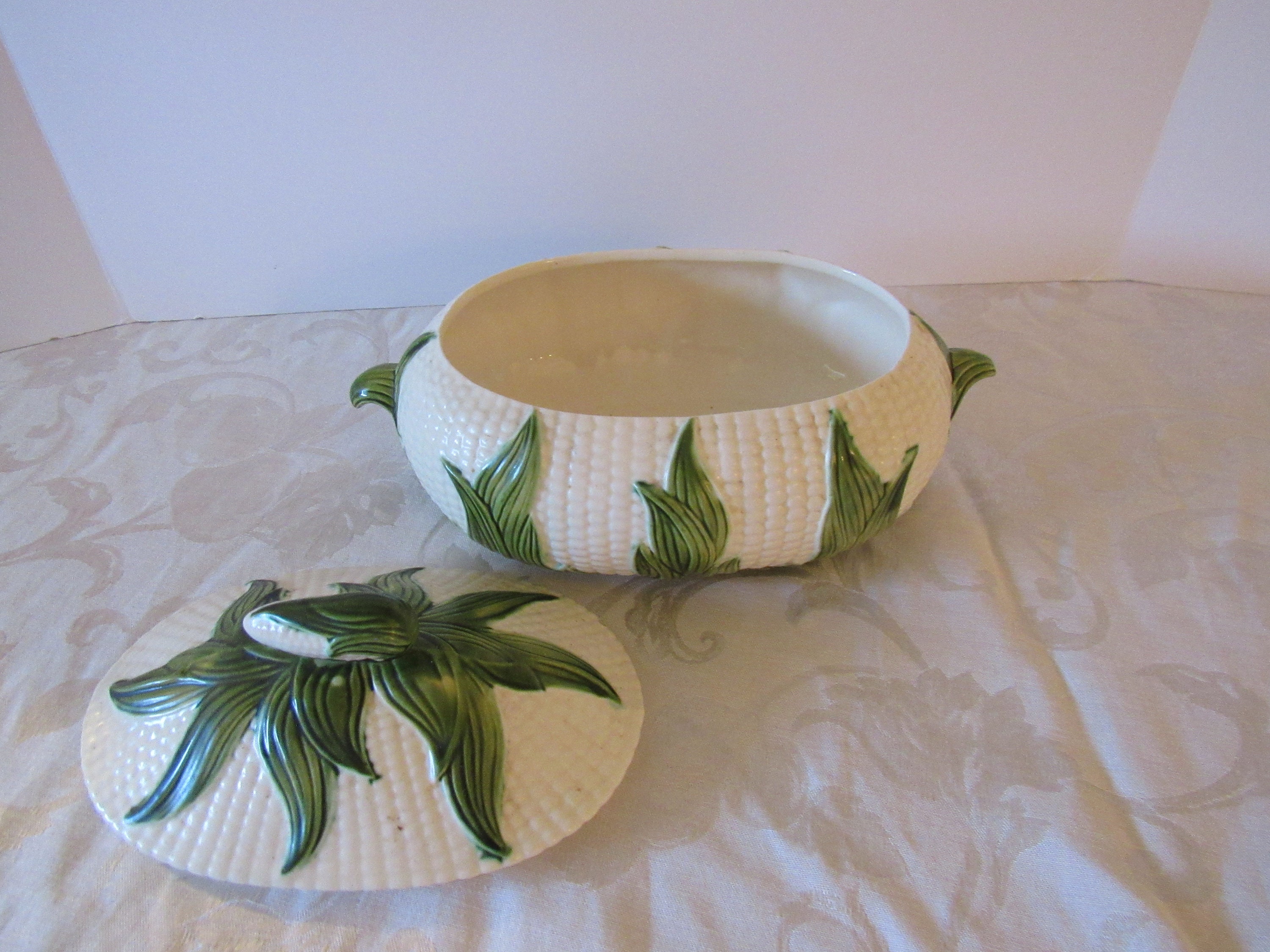 Vintage Ear of Corn Ceramic Serving Dish With Lid, Casserole Dish With ...