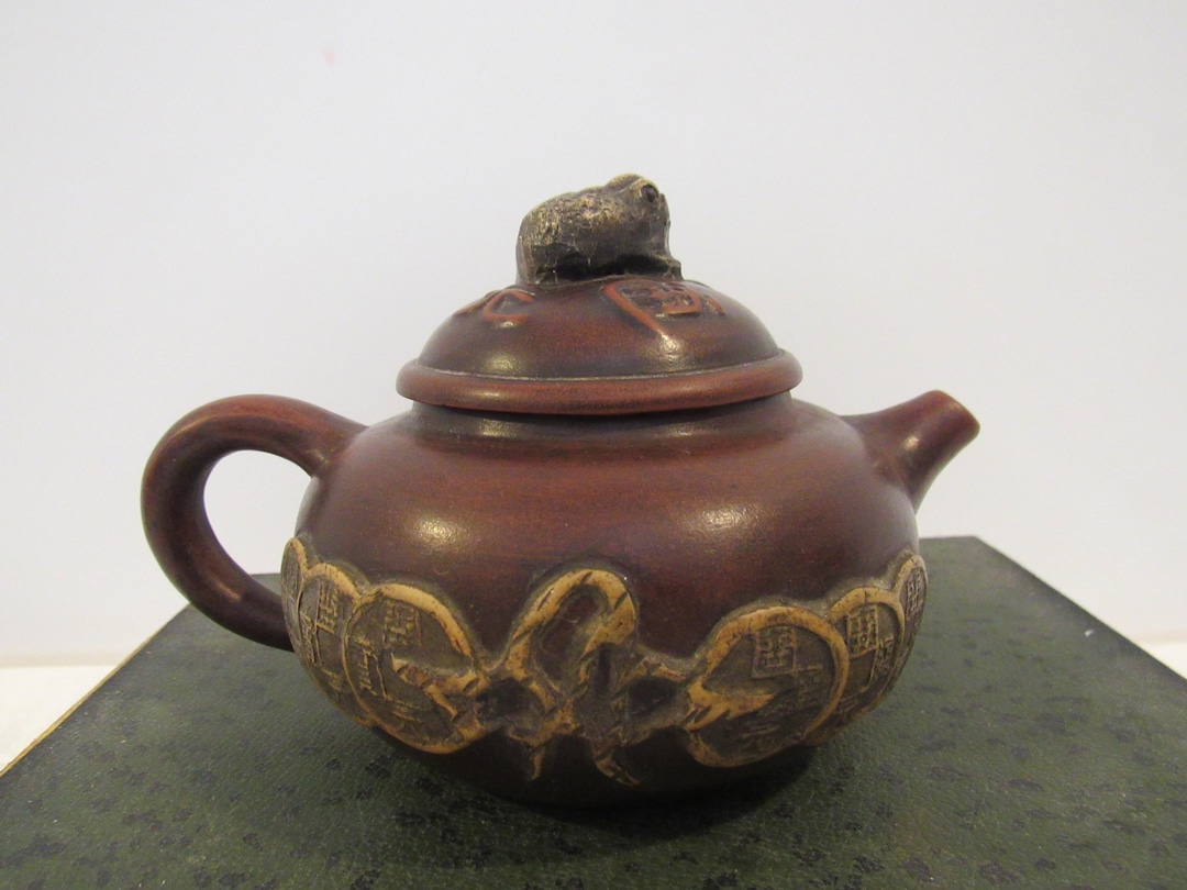 Chinese Yixing Teapot, Asian Clay Wealth, Longevity Teapot, Bombay ...
