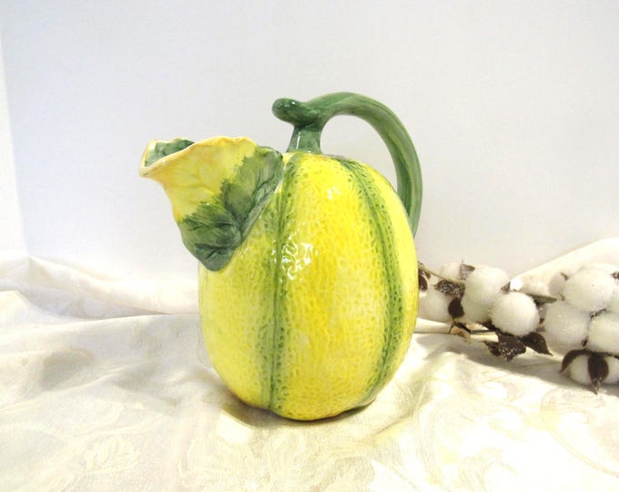 Vintage Ceramic Fruit Shaped Pitcher, the Haldon Group Melon Pitcher ...