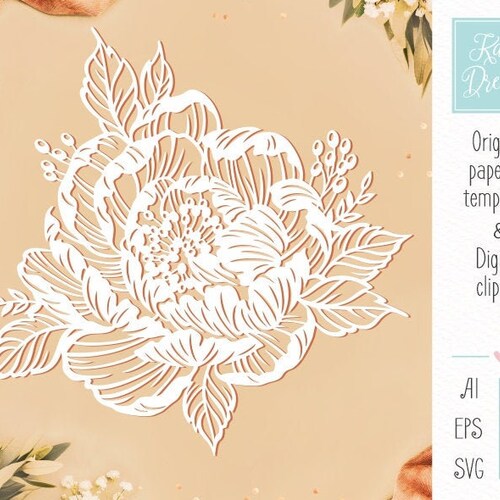 Peony SVG | Etsy