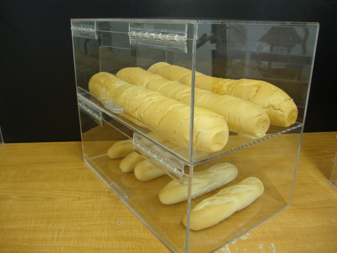 Displays2buy 19w 2 Tiers Bread Display Acrylic Case - Etsy