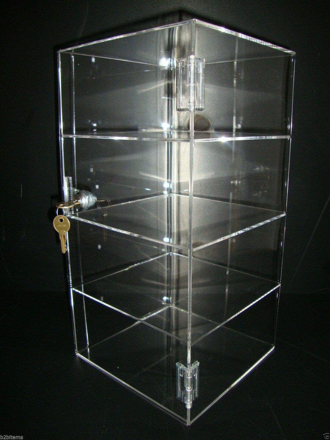 Displays2buy 8" X 8" X 16" Locking Security Showcase Safe Box Acrylic ...
