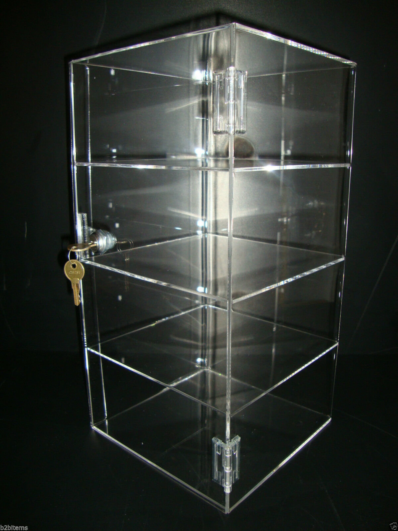 Displays2buy 8" X 8" X 16" Locking Security Showcase Safe Box Acrylic ...