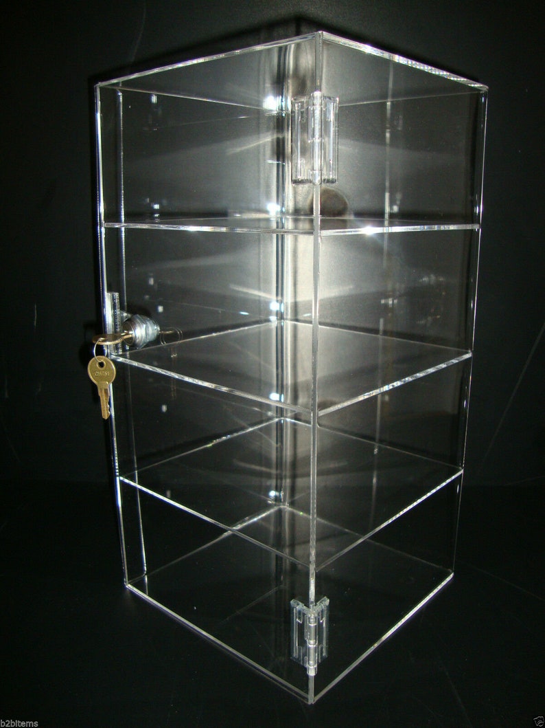 Displays2buy 8" X 8" X 16" Locking Security Showcase Safe Box Acrylic ...