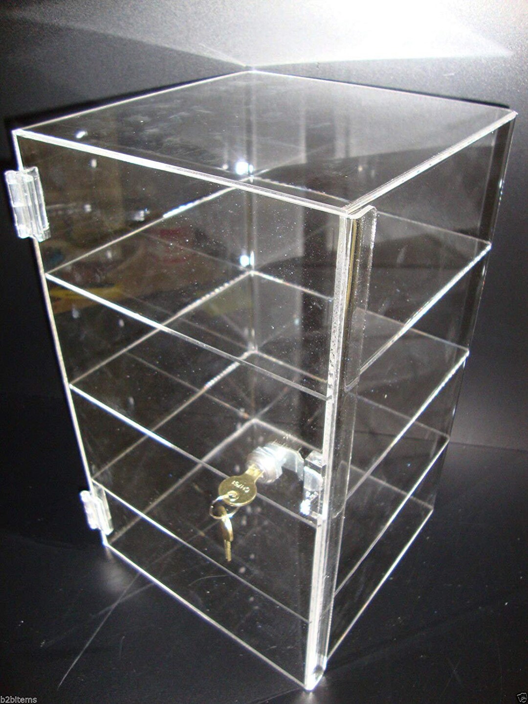 Displays2buy 9 1/2" X 9 1/2" X 16" Locking Security Showcase Safe Box ...