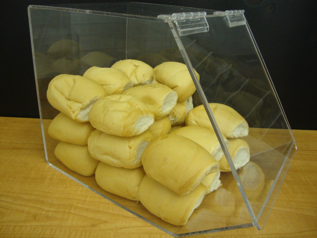 Displays2buy 12"w Bulk Bread Storage Display Case Bakery Pastry Cookies ...