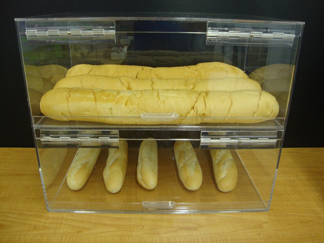 Displays2buy 19"w 2 Tiers Bread Display Acrylic Case Bakery Pastry ...