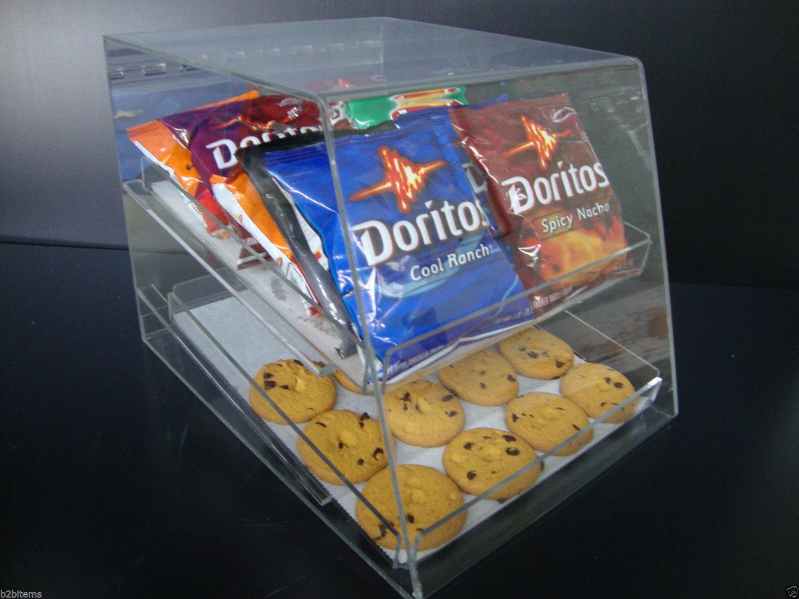 Displays2buy Acrylic Case W/2 Trays Pastry Bakery Donut Bagels | Etsy
