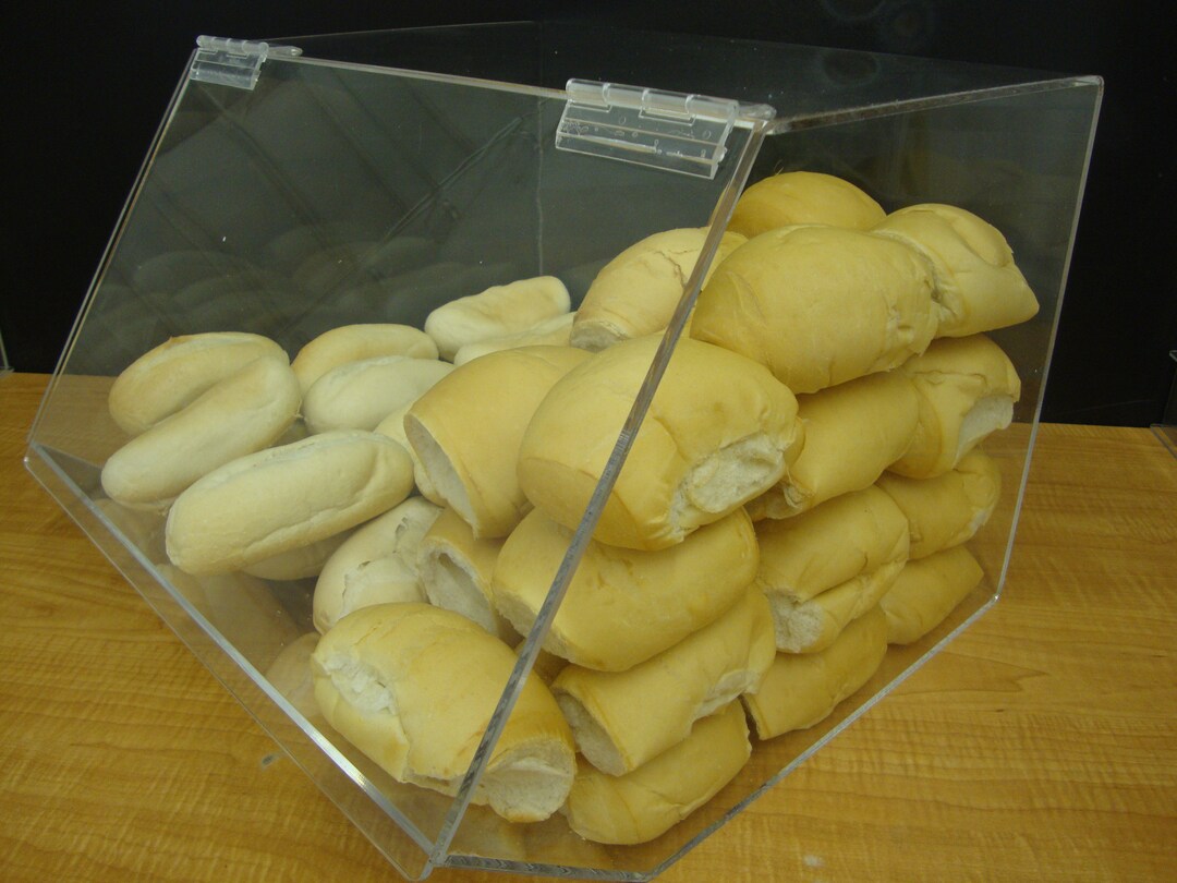 Displays2buy 16"w Bulk Bread Storage Display Case Bakery Pastry Cookies ...