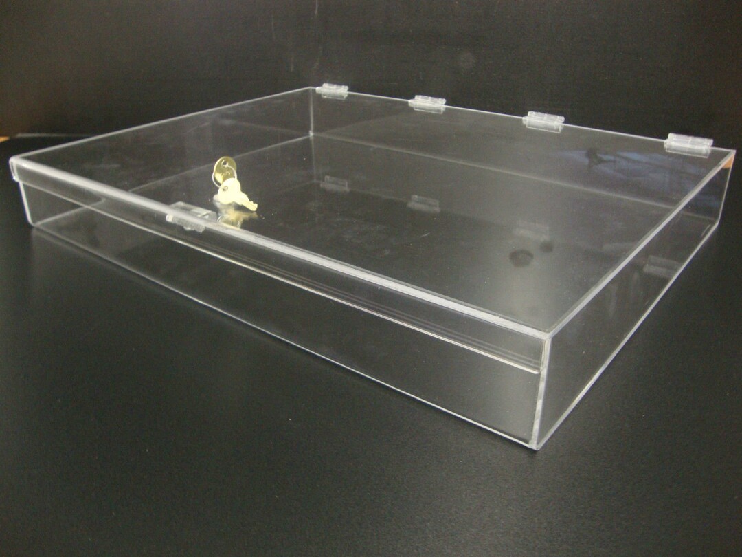 Displays2buy 24" X 18" X 3" Locking Security Showcase Safe Box ...