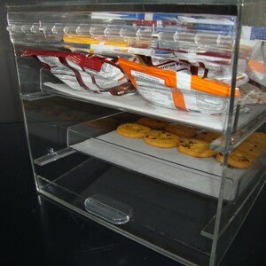 Displays2buy Acrylic Case W/2 Trays Pastry Bakery Donut Bagels Cookie ...