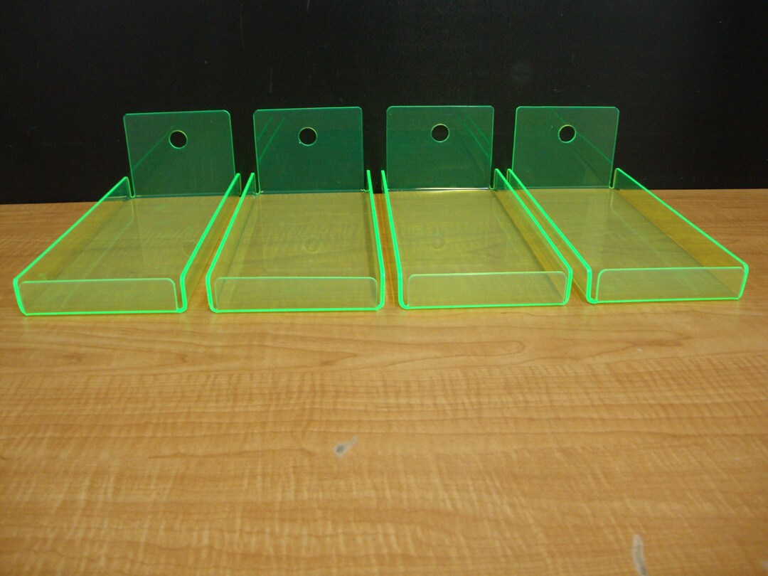 Displays2buy 4 Acrylic GREEN NEON Trays Bread Donut Bagels Cookie ...