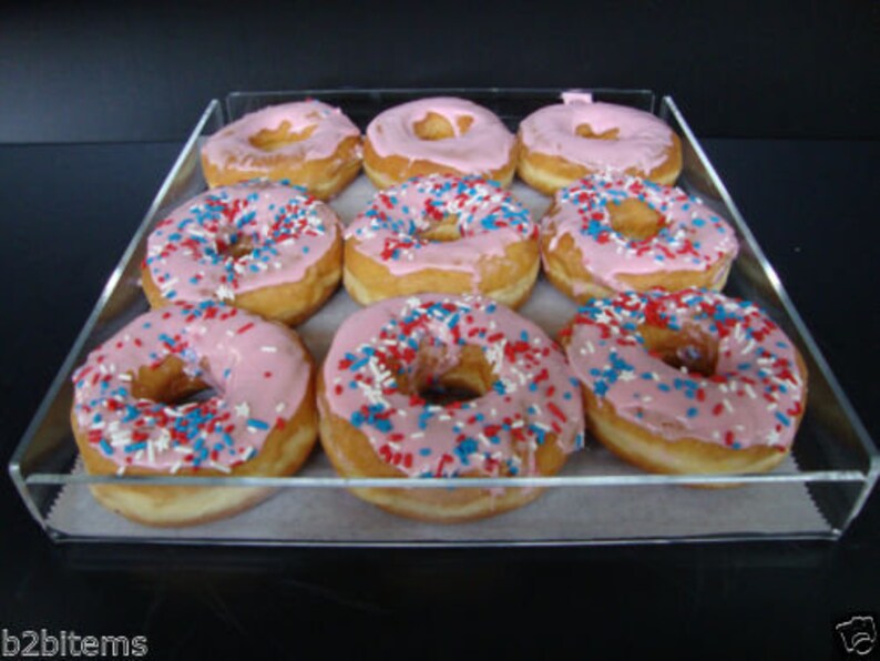 Displays2buy Acrylic Case W/3 Trays Pastry Bakery Donut Bagels Cookie ...