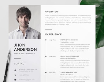 Editable Resume CV Template Custom Cover Letter Instant Digital ...