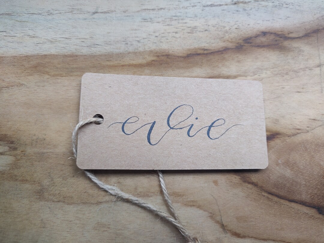 Personalised Calligraphy Gift Tags Kraft - Handwritten Luxury Name Tags ...