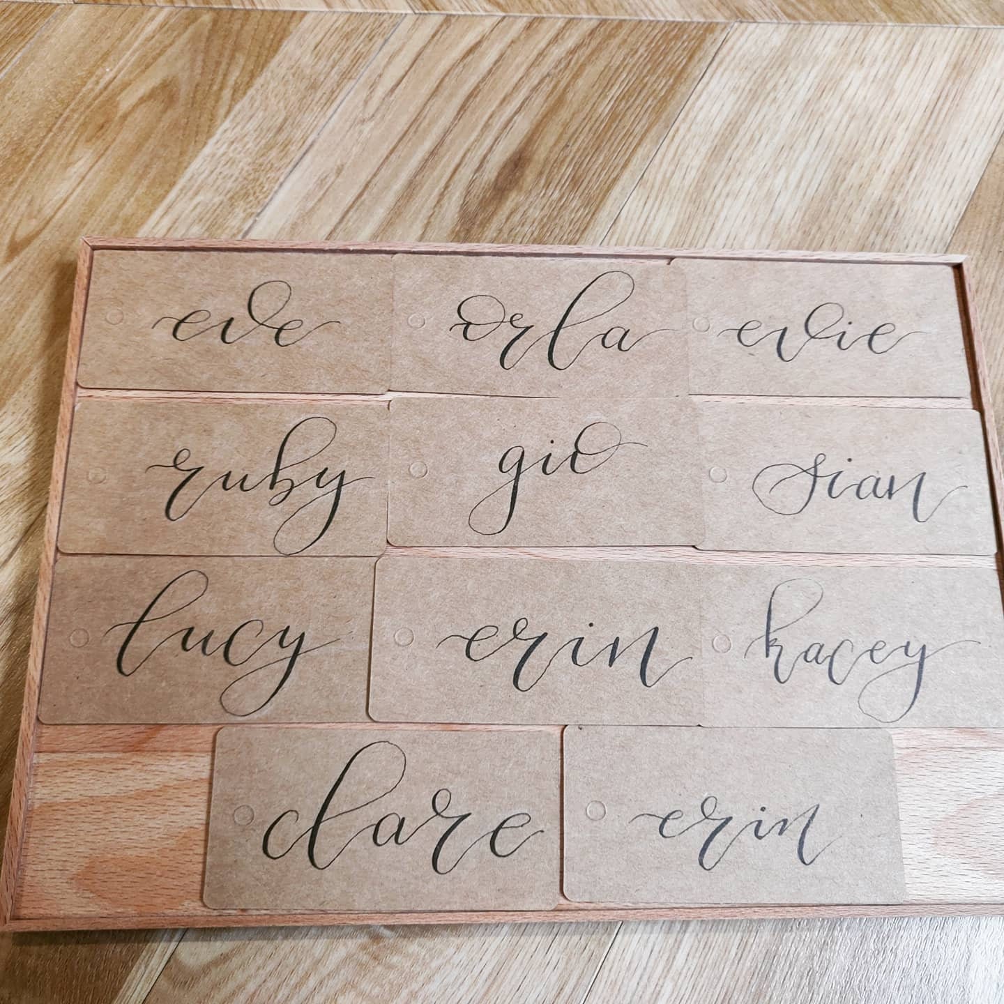 Personalised Calligraphy Gift Tags Kraft - Handwritten Luxury Name Tags ...