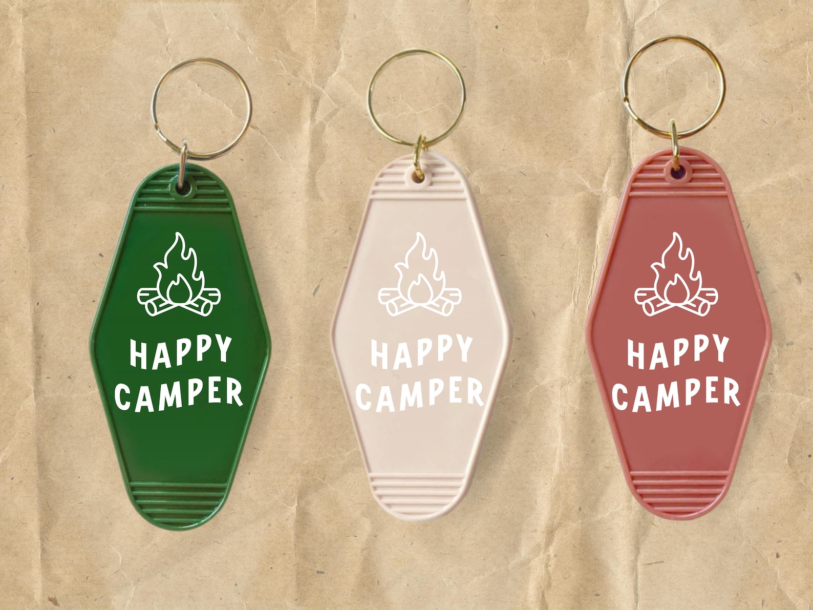 Happy Camper Bachelorette Motel Keychain - Camp Bachelorette Trip ...