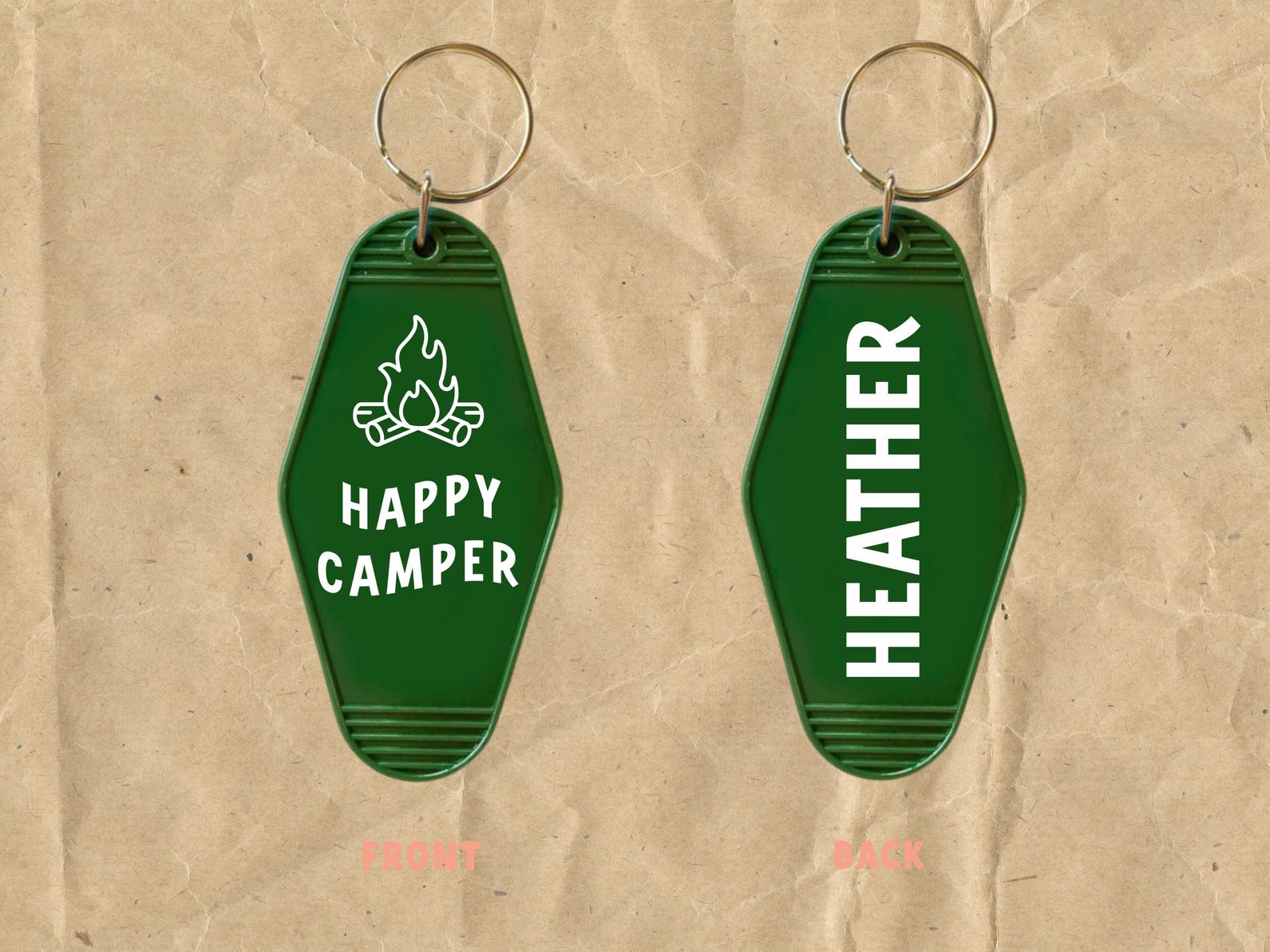 Happy Camper Bachelorette Motel Keychain - Camp Bachelorette Trip ...