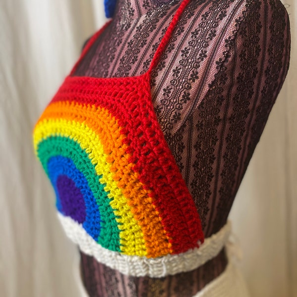 Rainbow Halter - Etsy