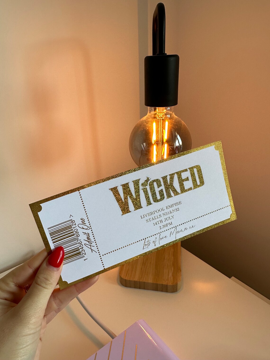 Foil Personalised Gift Ticket | Theatre Show | Theatre | Souvenir ...