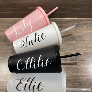 Personalised Name Cold Cup 24oz | Starbucks Cup With Lid and Straw ...