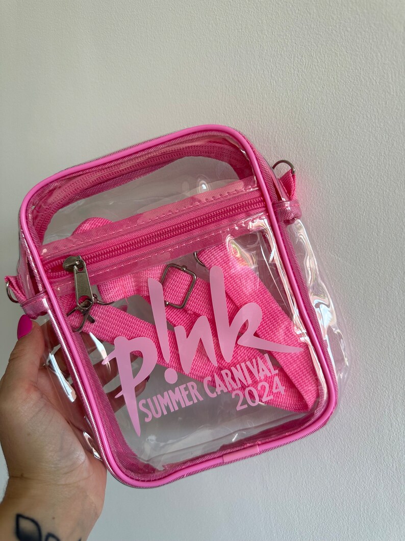 Clear Concert Bag | Stadium Bag | Personalised Bag | Customised | Tour ...