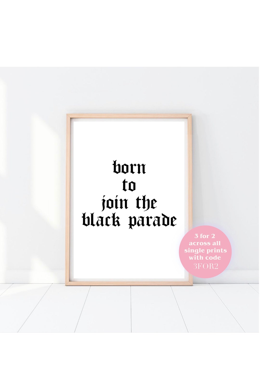 Emo Parade Baby Room Wall Art Print | A4 | Gothic | Emo Baby | Baby ...