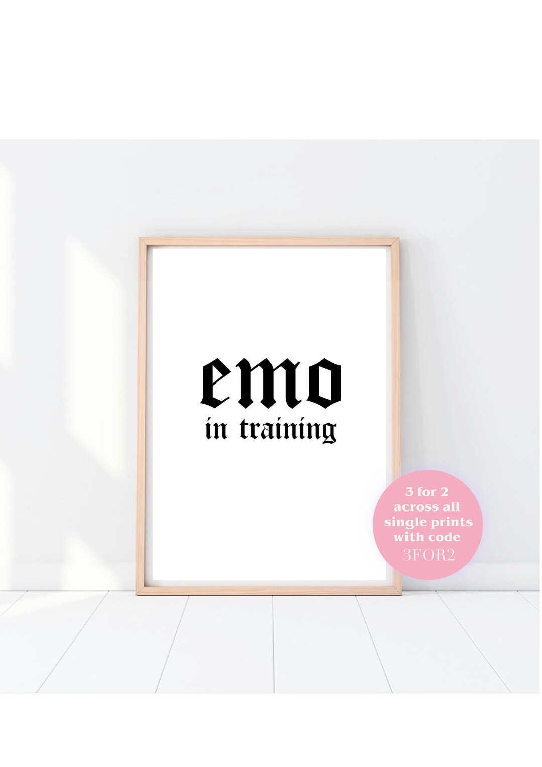 Emo in Training Room Wall Art Print | A4 | Gothic | Emo Baby | Baby ...