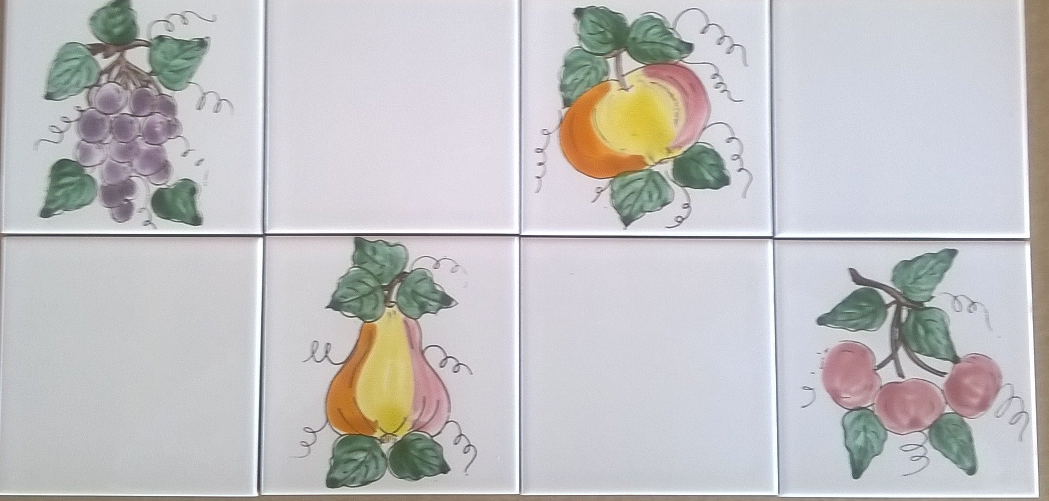 Sicilian Fruit Tiles 10x10 - Etsy