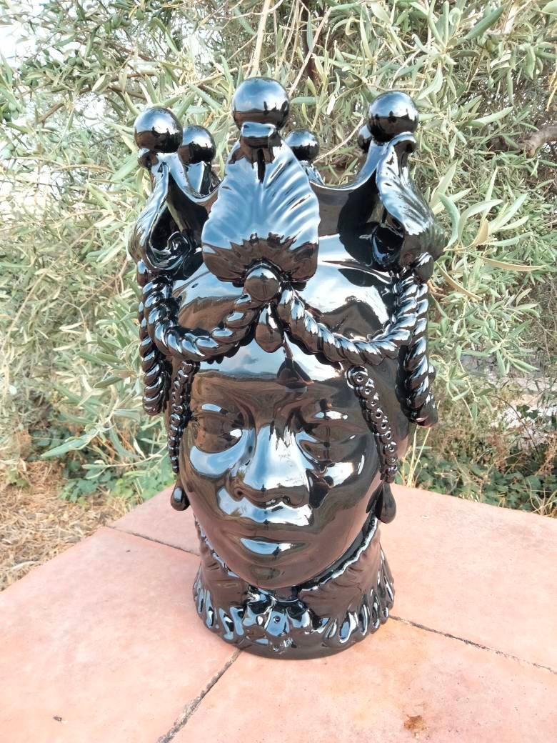 Ceramic Moor's Heads, Sicilian Moors, Moor's Heads Couple, Caltagirone ...