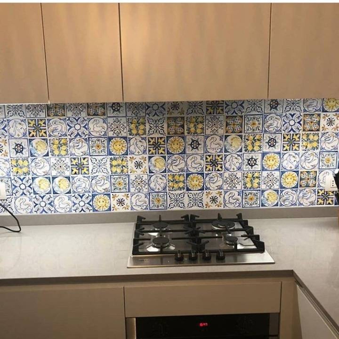 Sicilian Tiles, Mosaic Tiles, Caltagirone Decorations, 10x10cm Tiles ...