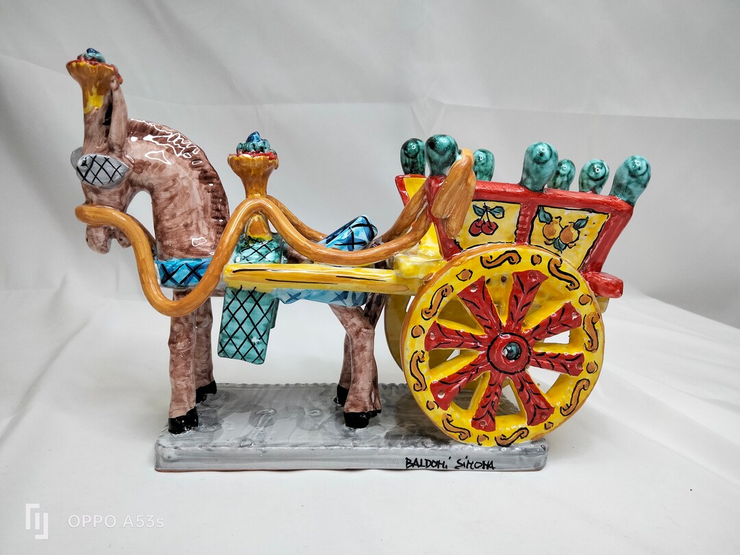 Sicilian Cart, Ceramic Cart, Sicilian Decorations, Sicilian Ceramics ...