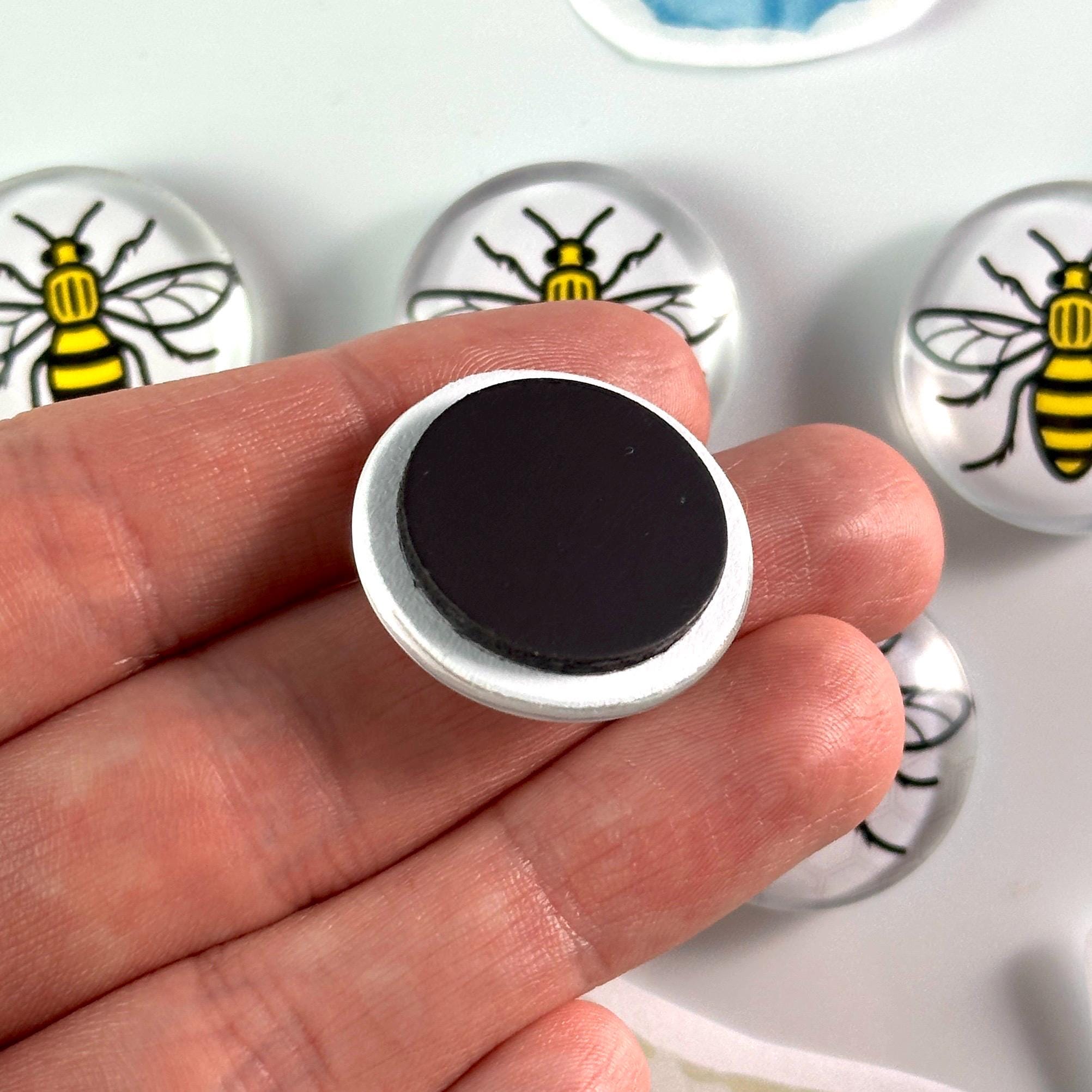 Handmade Round Glass Manchester Bee Magnets | Custom Glass Magnets ...
