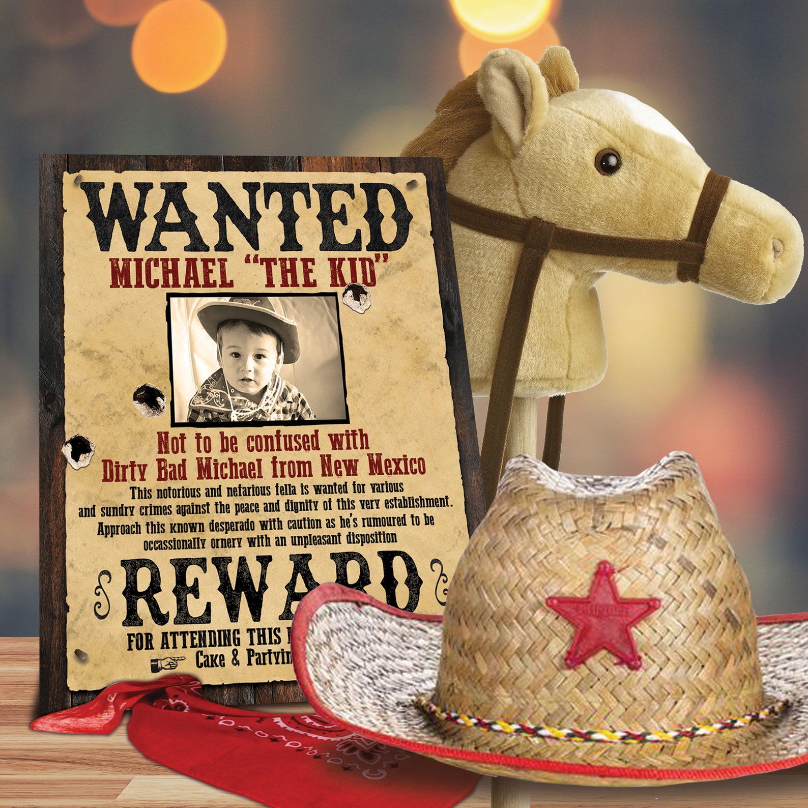 CUSTOM TEXT Wanted Poster / Digital Download / Kids Party Wanted Poster ...