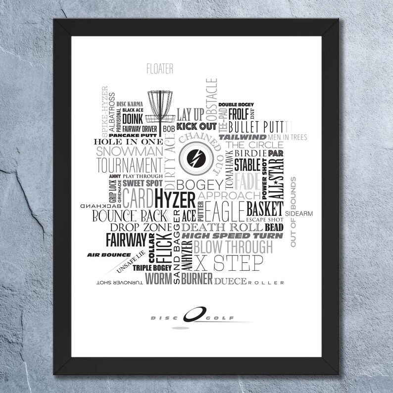Disc Golf Framed Poster, Disc Golf Print, Disc Golf Player Gift, Disc ...