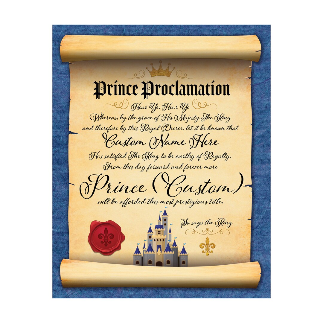 Custom Prince Scroll / Digital Download / Prince Proclamation Poster ...