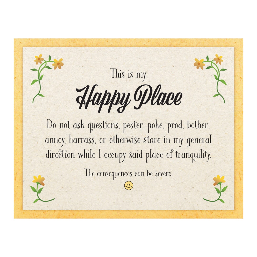 This is My Happy Place Digital Download Happy Place Wall Art Happy ...