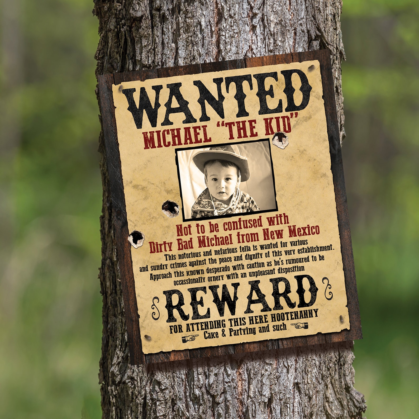 Wanted Poster, Custom Wanted Poster, Cowboy Party Wanted Poster, Kids ...