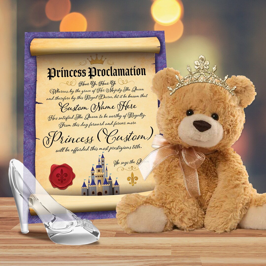 Custom Princess Proclamation for Girl Birthday Custom Princess Poster ...