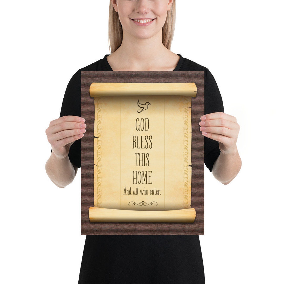 God Bless This Home Poster, Christian Wall Art, May God Bless This Home ...