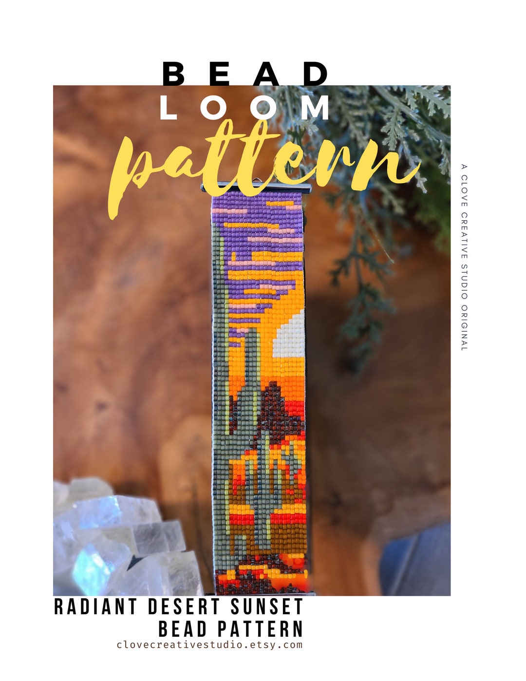 Desert Sunset Bead Loom Bracelet Pattern: Miyuki Delica (PDF Download ...