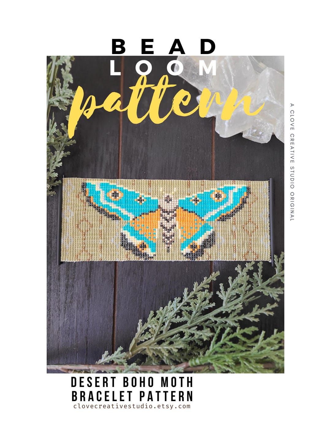 Desert Boho Moth Loom Bead Pattern: Bracelet Jewelry (PDF Pattern) - Etsy