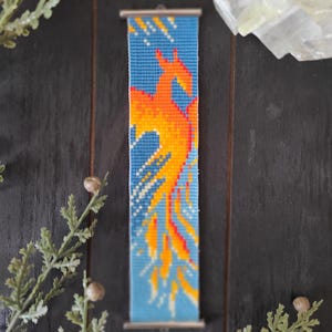 The Phoenix Loom Bead Bracelet Pattern / Loom Bracelet Pattern / Cuff ...
