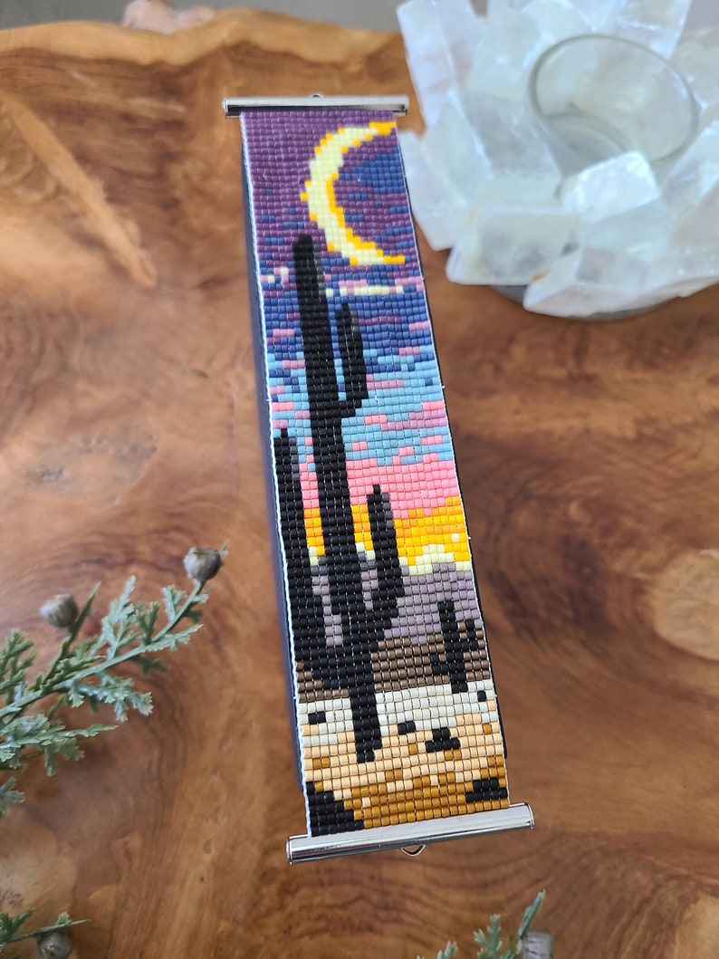 Desert Night Sky Seed Bead Bracelet Pattern / Miyuki Delica PDF / Cuff ...