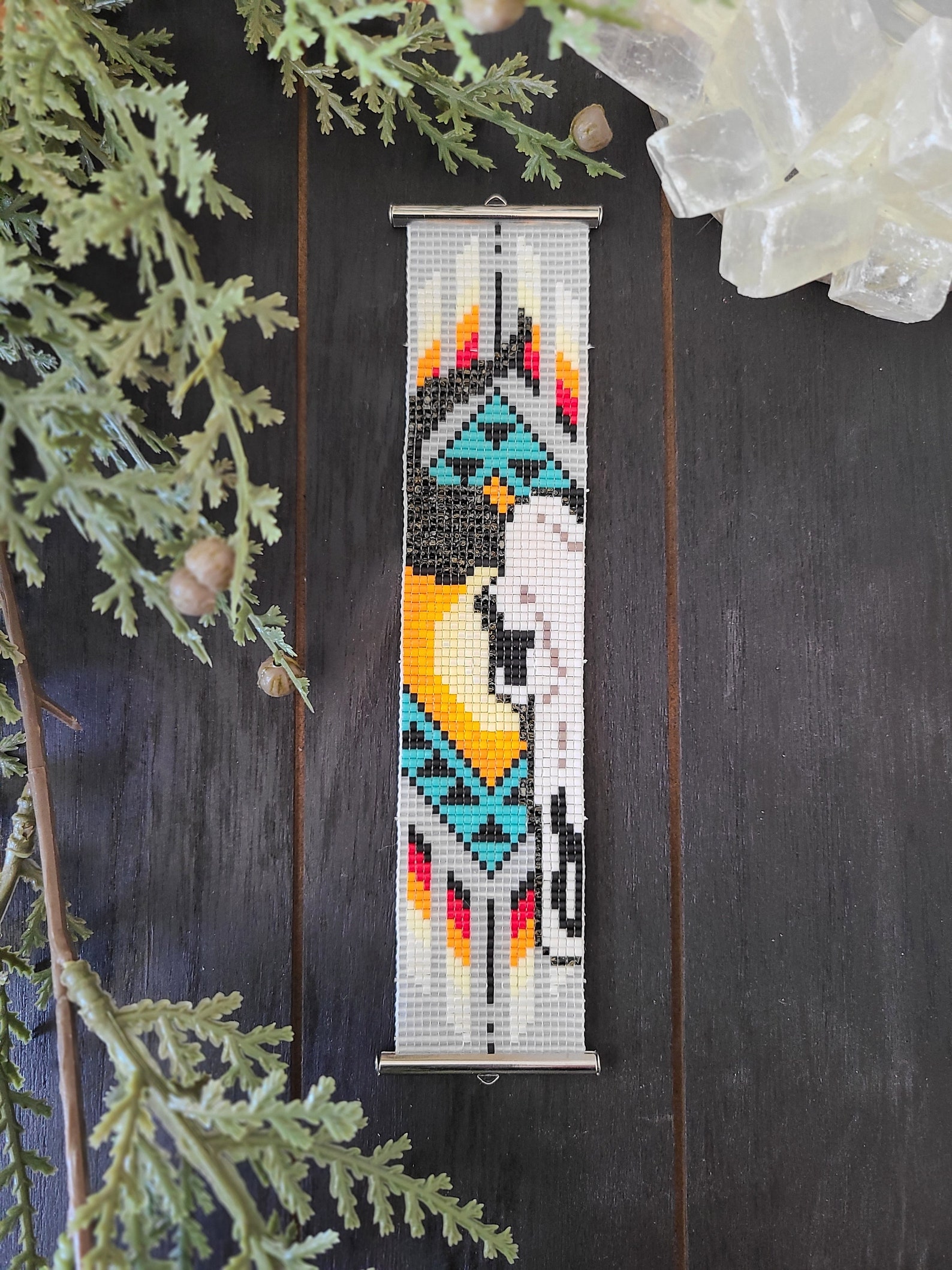 The Desert Skull Trio Seed Bead Bracelet Pattern/raven Bull Ram/bead ...