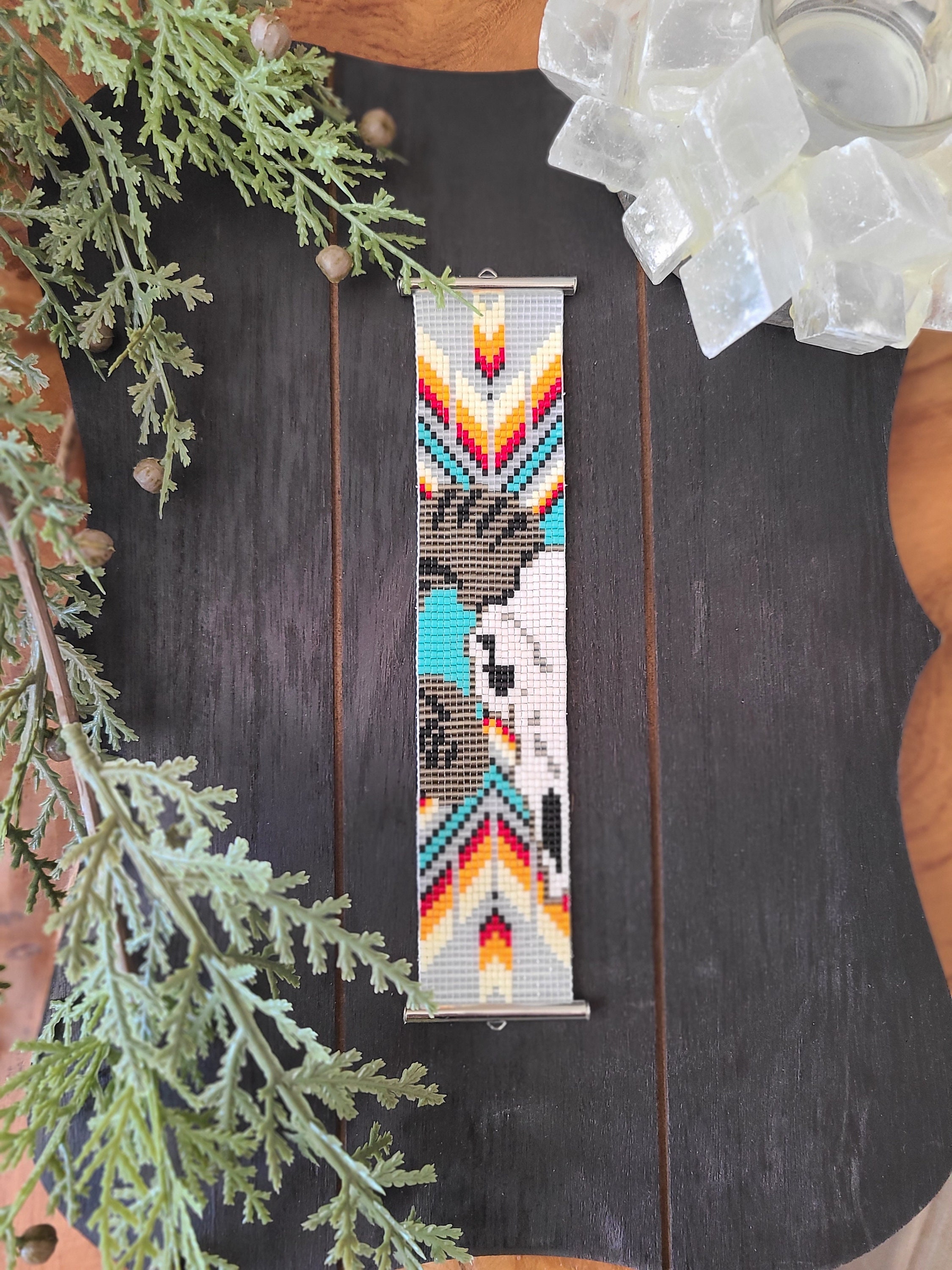 Desert Southwest Ram Bracelet Bead Loom Pattern/loom Bead Bracelet ...